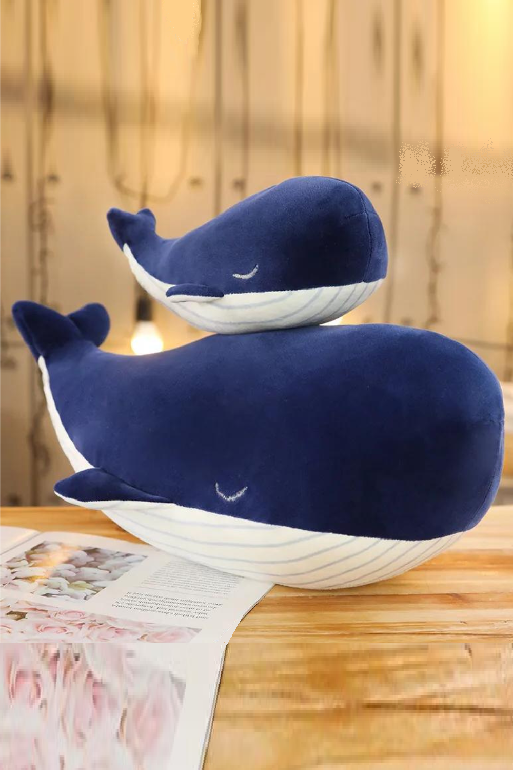 Super Soft Plush Toy Sea Animal Big Blue Whale Soft Toy Stuffed Animal