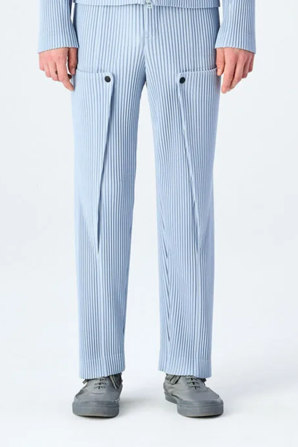 Pleated Men Pocket Detachable Cargo Pants Designer Clothes Casual Stra