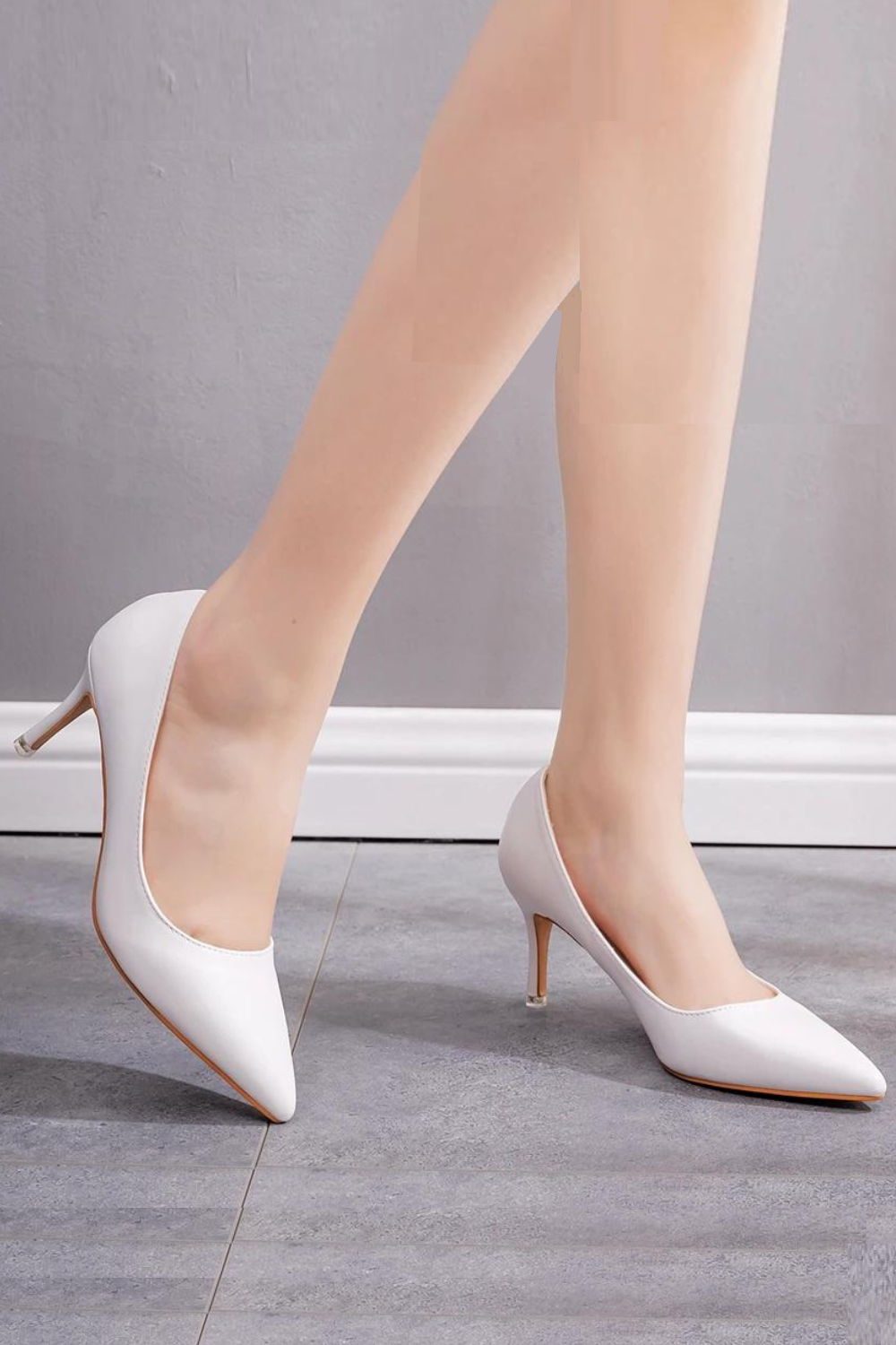 Women Pumps White Shoes Wedding Stiletto High Heelsrom Party